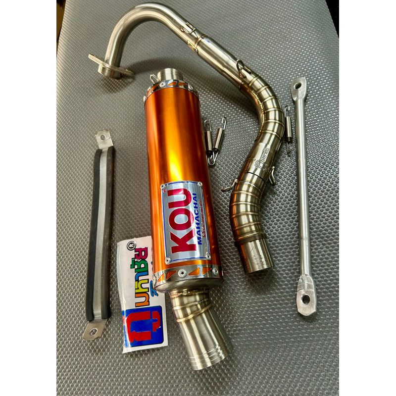 KOU Pipe Yamaha MIO115 Orange 35mm. Thailand made. | Shopee Philippines