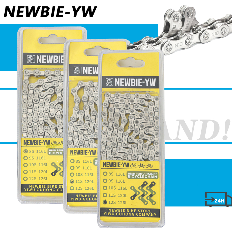 NEWBIE-YW Bicycle Chains 6 7 8 9 10 11 12 Speed Chain MTB 116L 118L ...
