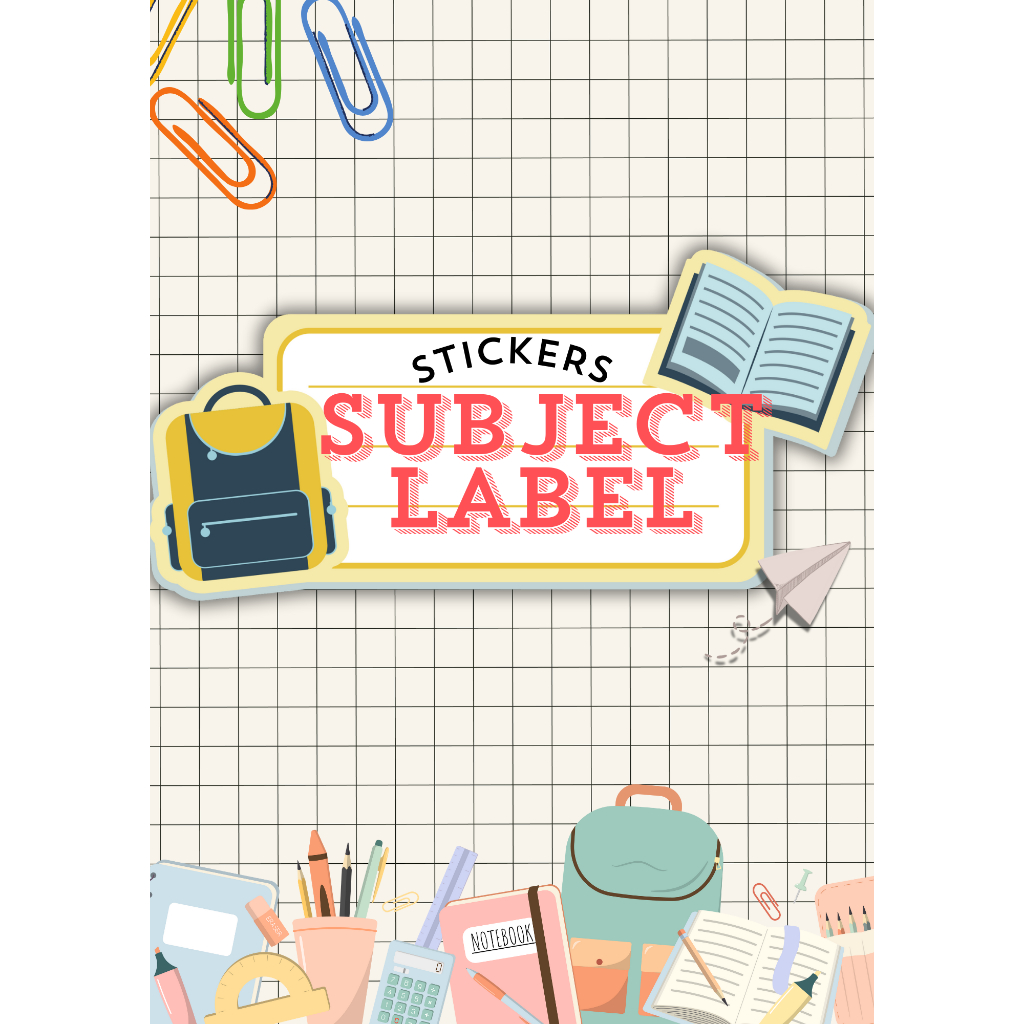 SUBJECT LABEL STICKERS | Shopee Philippines