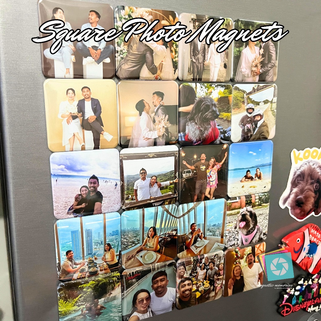 Customized Ref Magnet | Square Ref Photo Magnets Gift Set | Birthday ...