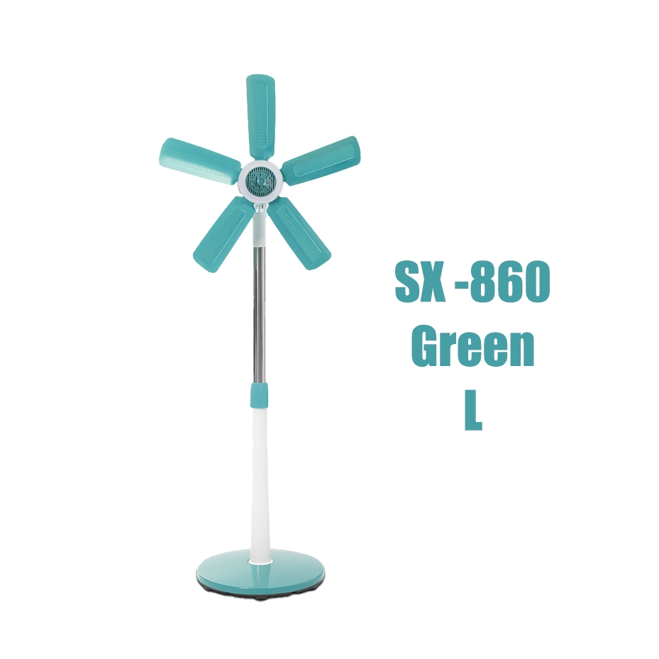 5 Blade Stand Fan Big Wind Portable Electric Floor Fan Adjustable ...