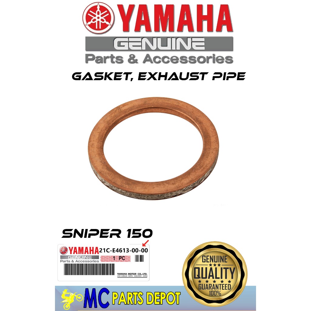 YAMAHA GENUINE GASKET, EXHAUST PIPE FOR SNIPER 150 MX | SZ 16 (21C ...
