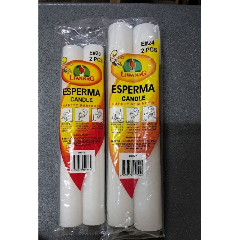 Liwanag Esperma Candle. Variation: E#20, E#24 | Shopee Philippines