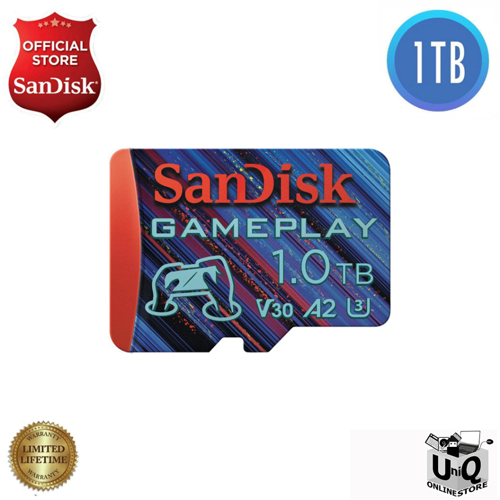 SanDisk GamePlay microSD Card for Mobile and Handheld Console Gaming ~ 1TB (SDSQXAV-1T00-GN6XN ...