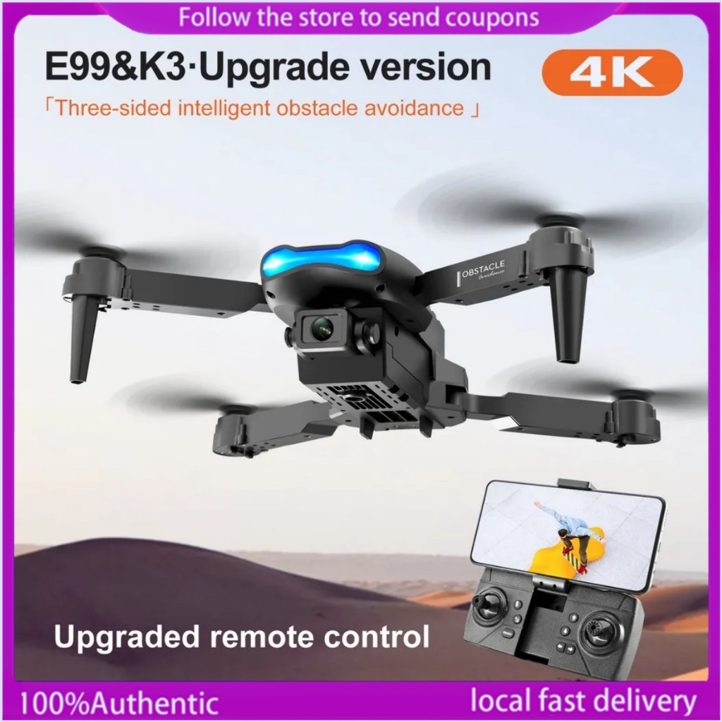 E99/K3 Drone with HD Camera 2024 NEW Mini Drone WIFI FPV Foldable RC ...