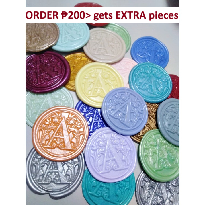 Readymade wax seal 10pcs A to Z letter initials monogram | Shopee ...