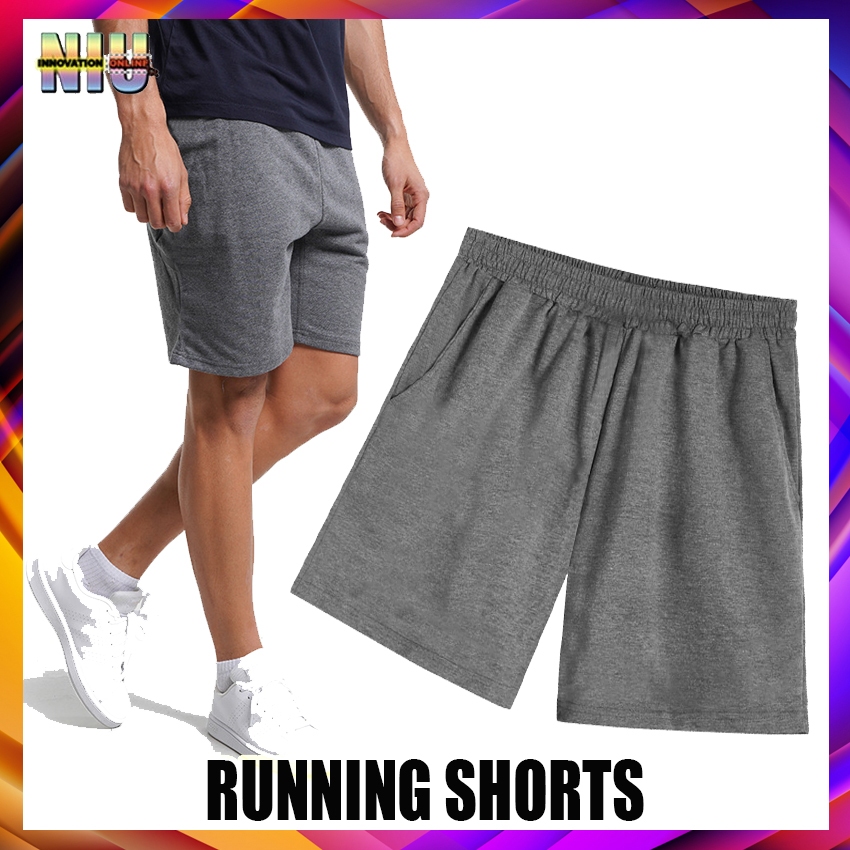 Big Size Sports Running Shorts Training Jogging Shorts Grey | Shopee ...