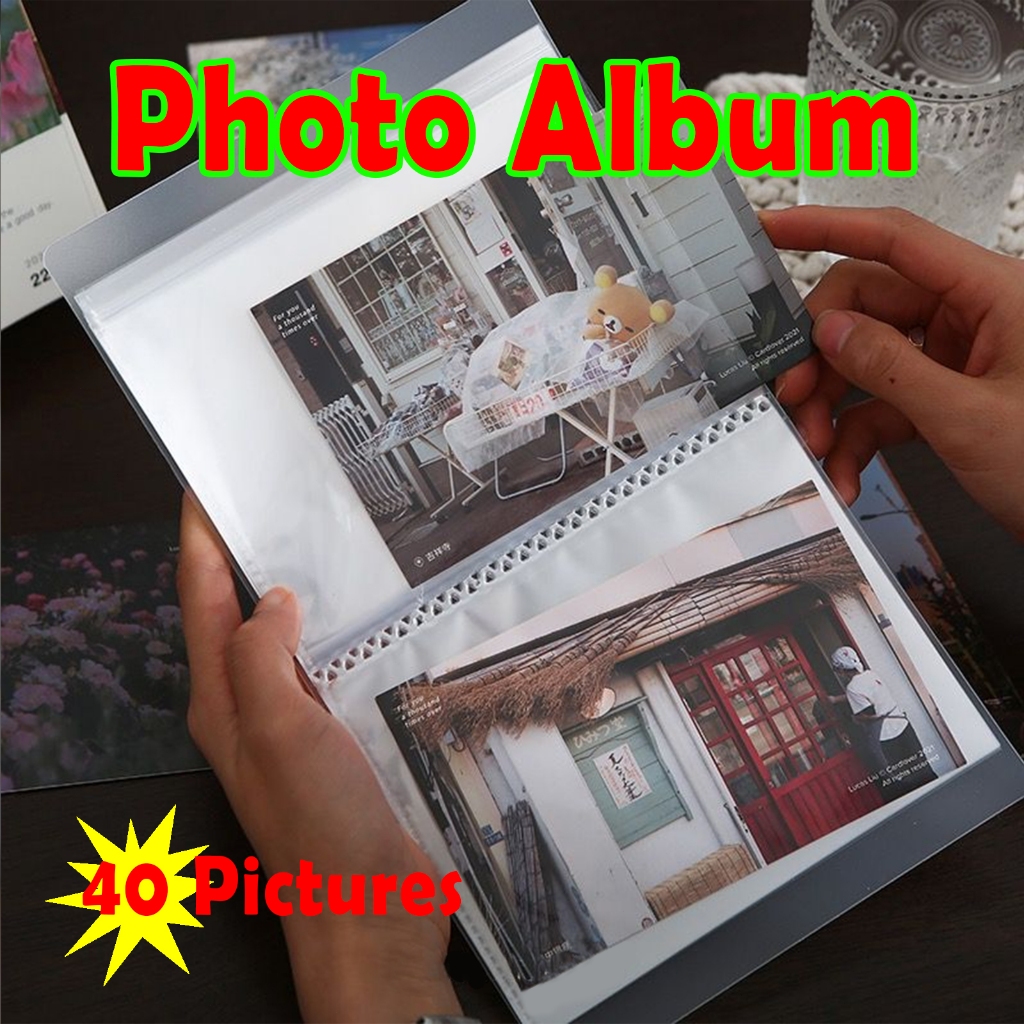40 Picture Frost Cover Photo Album 4x6 Card Photo Book Invoice ...