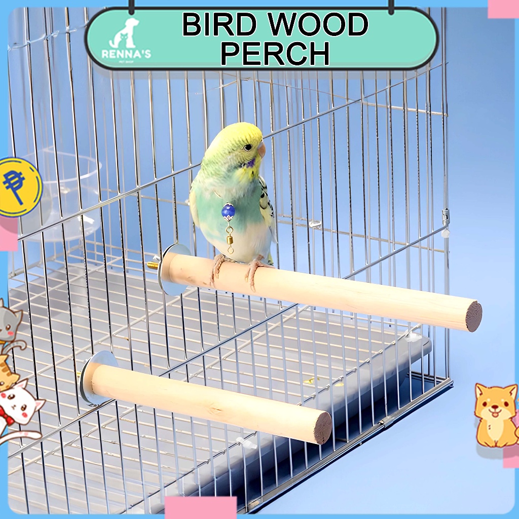 Renna's Bird Perch Natural prickly ash wood bird perch stand pole ...