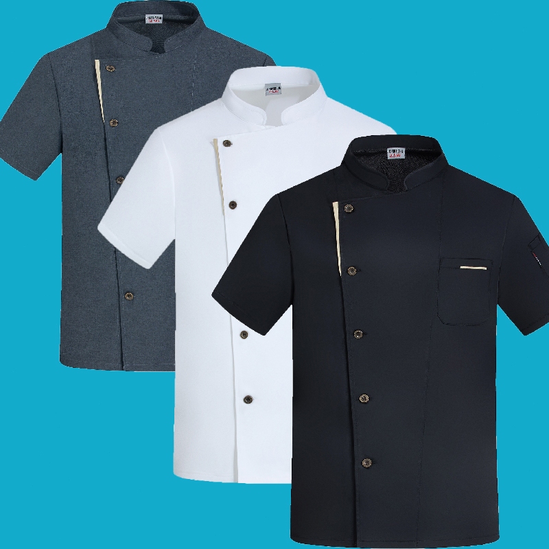 Chef Uniform Men Women Short Sleeve Chefs Uniform Chef Jacket Waiter ...