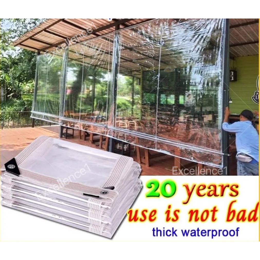 Transparent Trapal Waterproof Tarpaulin Clear Can be customized size ...