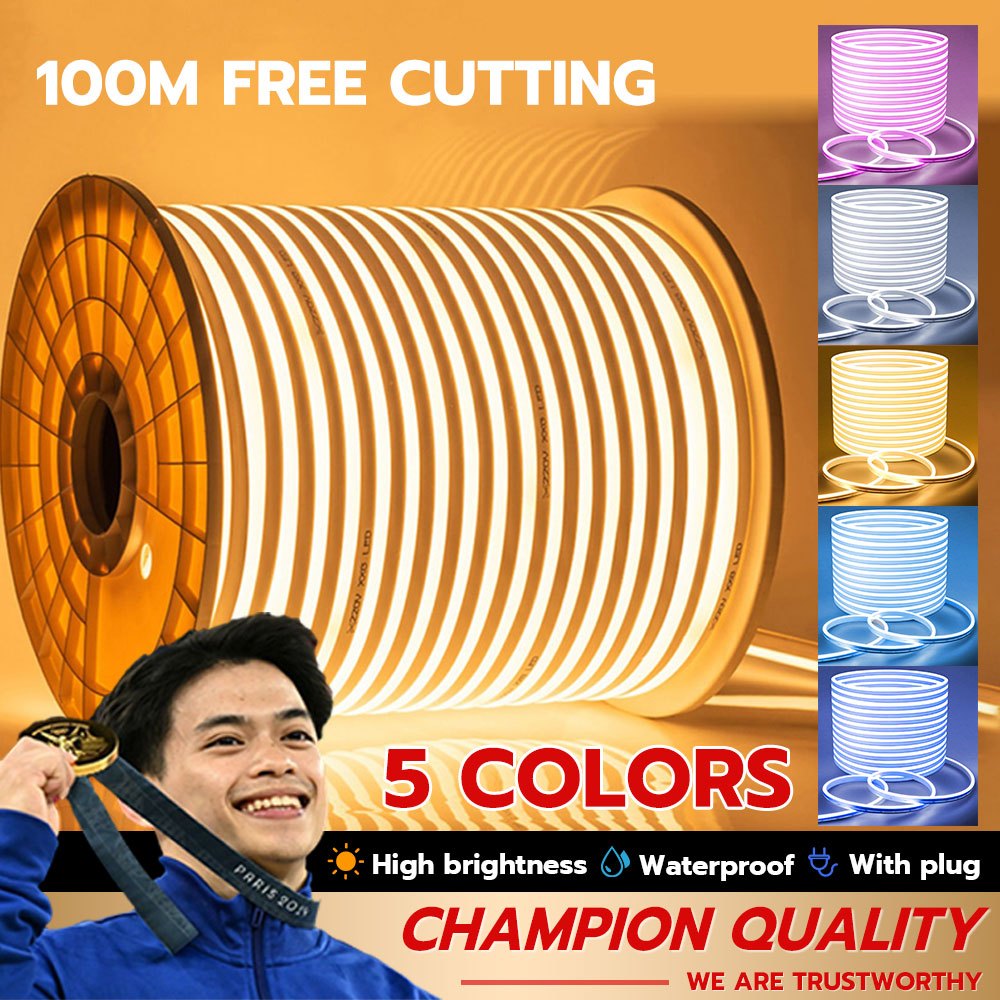 LED Strip Light Eye protection Neon Light Flexible Rope Tube for DIY ...