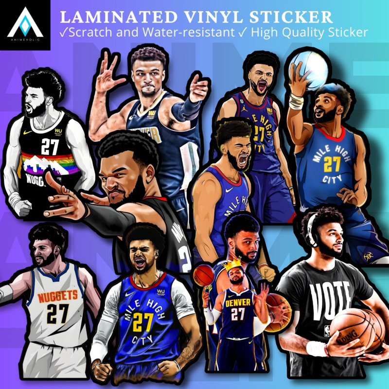JAMAY MURRAY NBA STAR DENVER NUGGETS LAMINATED VINYL STICKERS ...