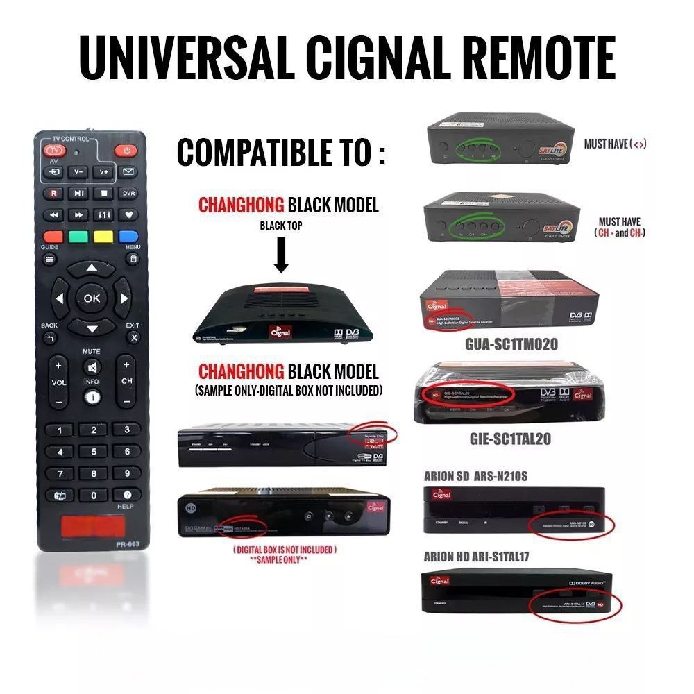 Universal Cignal remote control gumana sa lahat ng Cignal HD. not ...