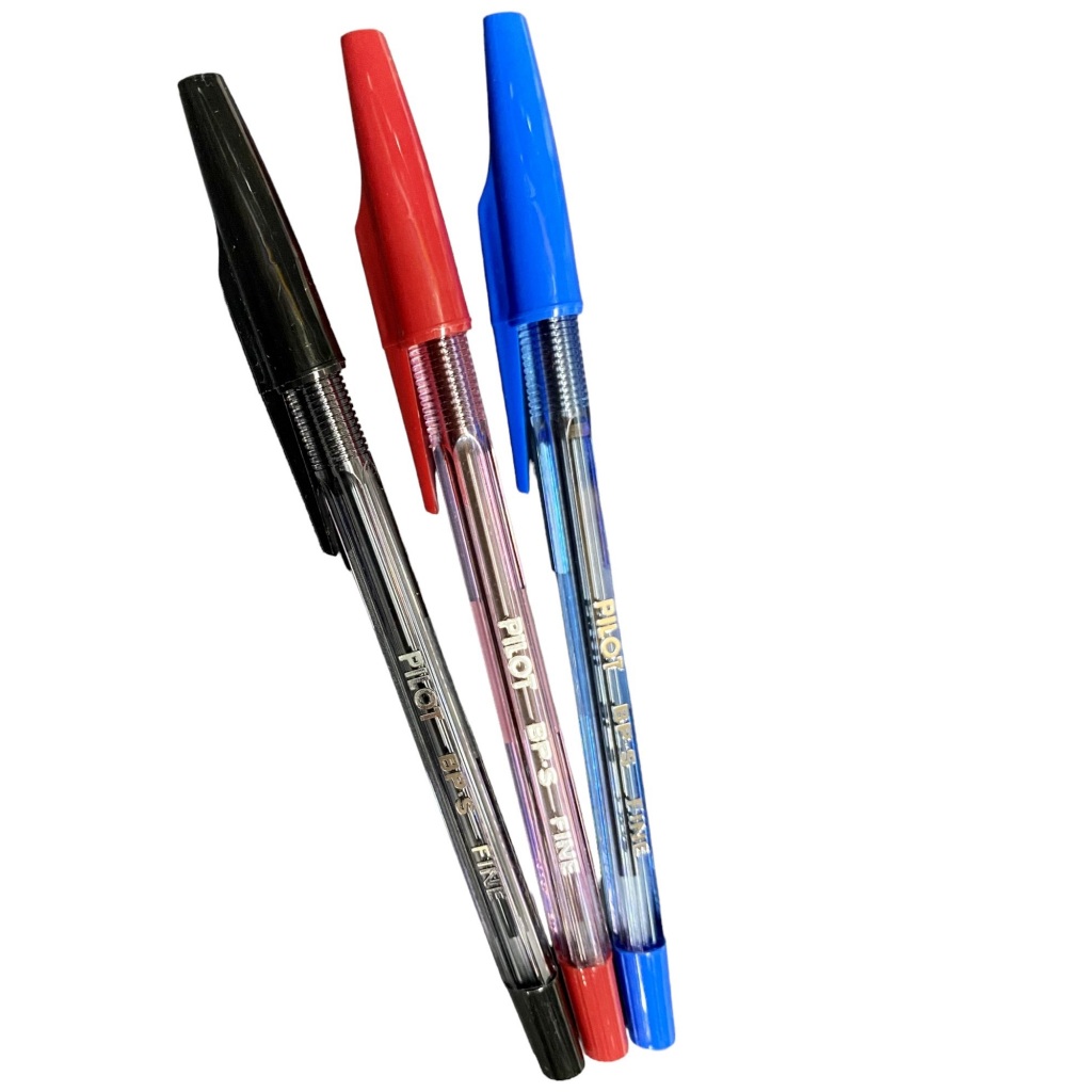 Pilot BPS Fine 12pcs 1 box BLACK, BLUE and RED Ballpen Ballpoint Pen ...