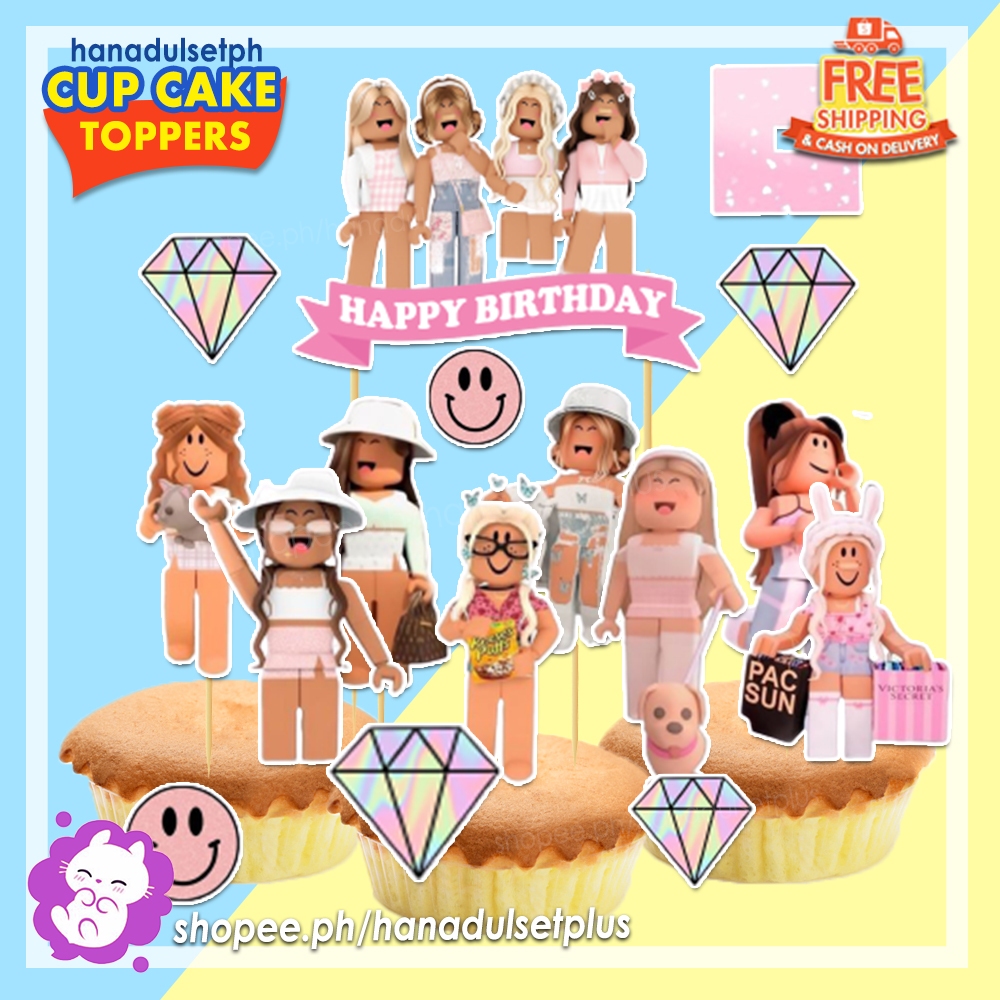 Roblox Girl Cake Topper | Cake Topper [set] | Roblox cup cake toppers ...