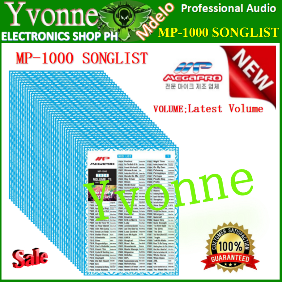 Yvonne SHOP Updated MP MEGAPRO Songlist For MP-1000 MP-1000PRO DX2 MP ...