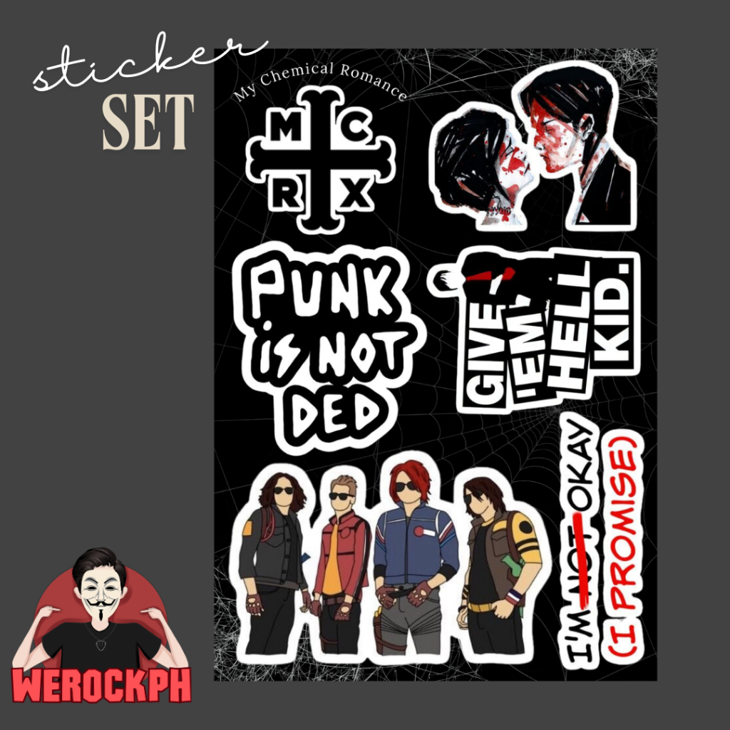 My Chemical Romance Sticker Set Matte Laminated and Waterproof | Shopee ...
