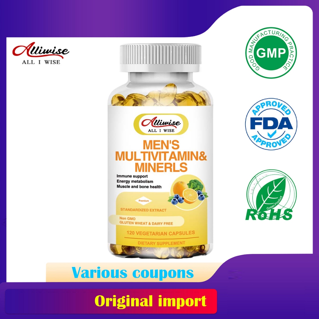 Multivitamin & Minerals Capsules for Men with Zinc, Selenium, Vitamin ...