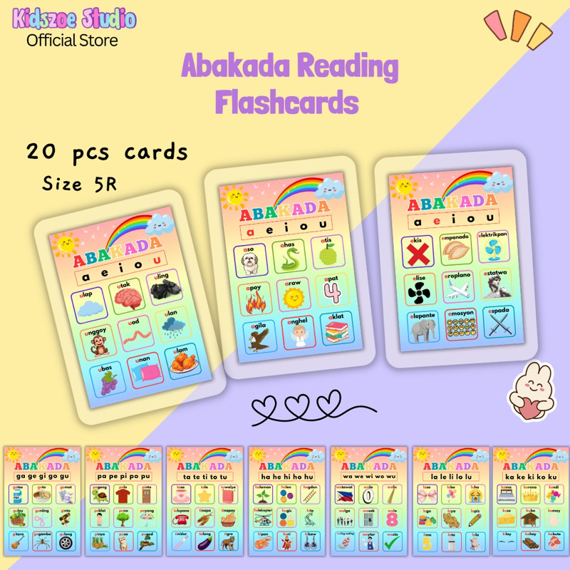 Abakada pantig Filipino tagalog Jumbo size 5R reading laminated ...