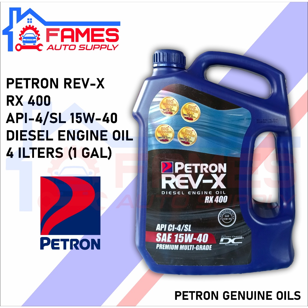 4 Liters PETRON REV-X RX400 PREMIUM MULTI-GRADE (TREKKER) DIESEL ENGINE ...