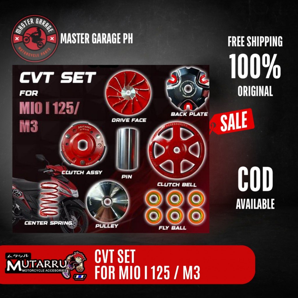 MUTARRU CVT SET PULLEY SET FOR MIO I 125 / M3 | Shopee Philippines