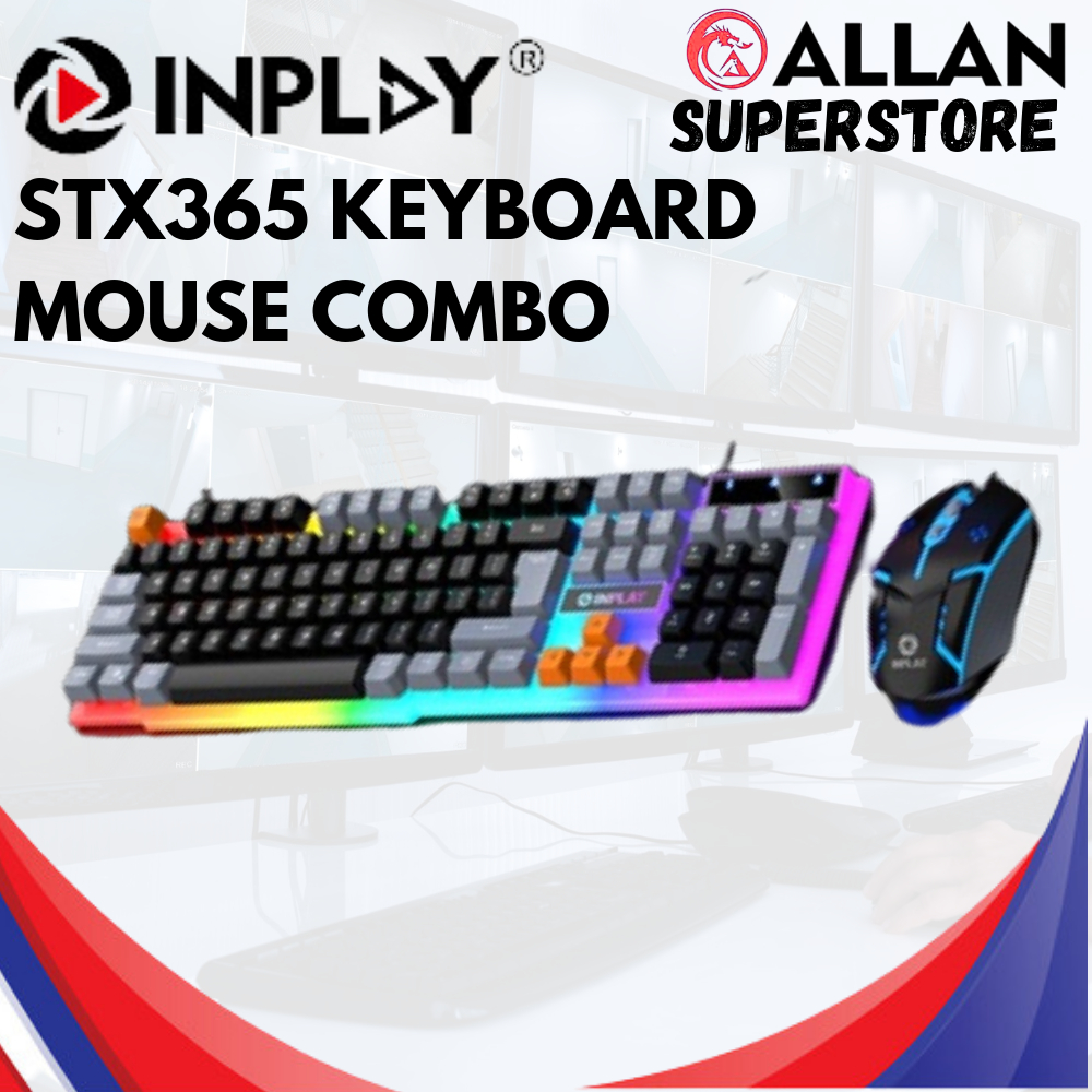 Inplay Stx365 Colorful Keyboard and Mouse Set Combo Wired Keyboard ...