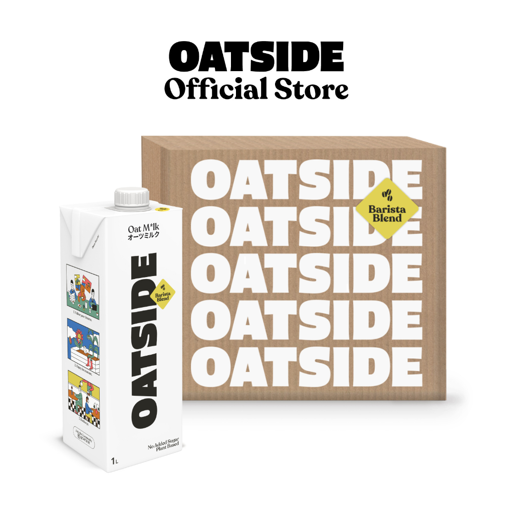OATSIDE Barista Blend Original Oat Milk 1L (Carton) 6x1L [EXP 22 JAN ...
