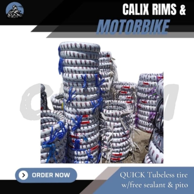 QUICK TUBELESS TIRE (at different sizes) w/ free sealant and pito ...