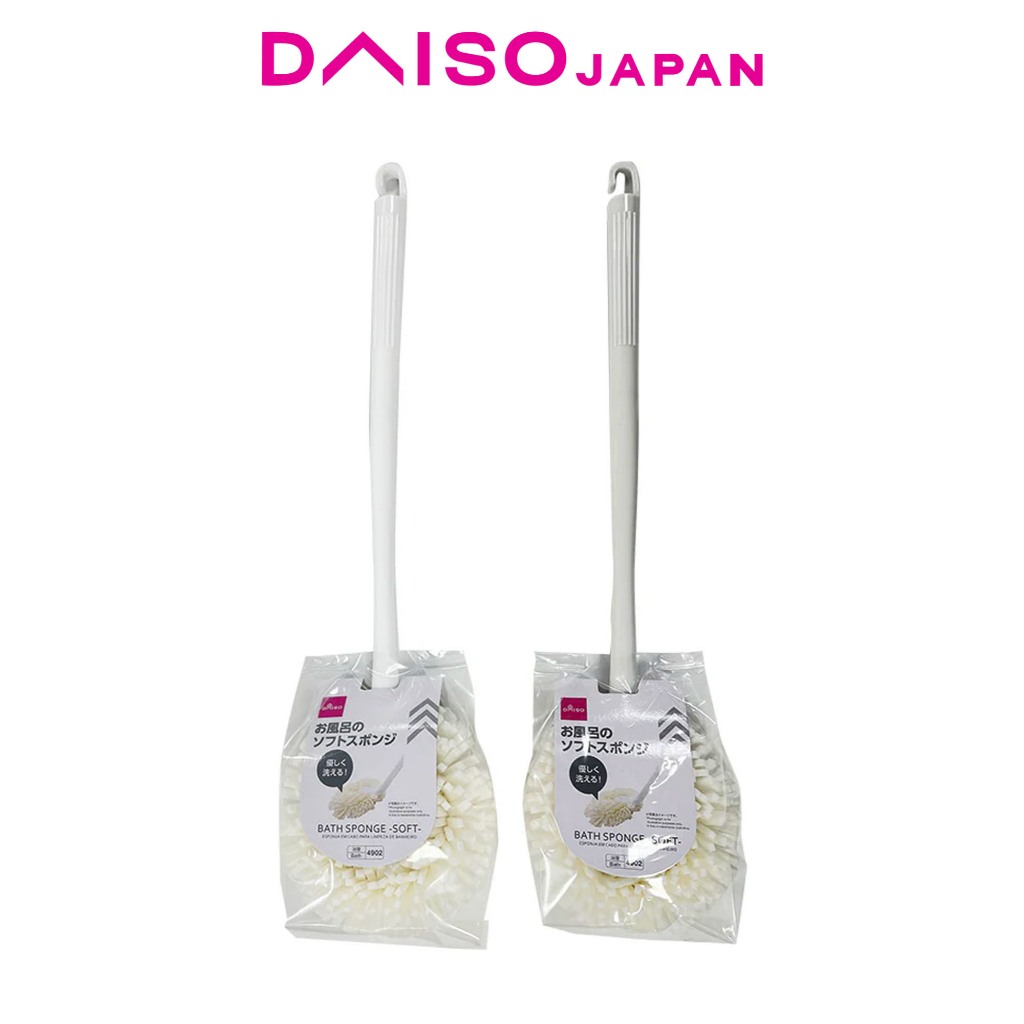 Daiso Bath Soft Cleaning Sponge with Handle | Shopee Philippines