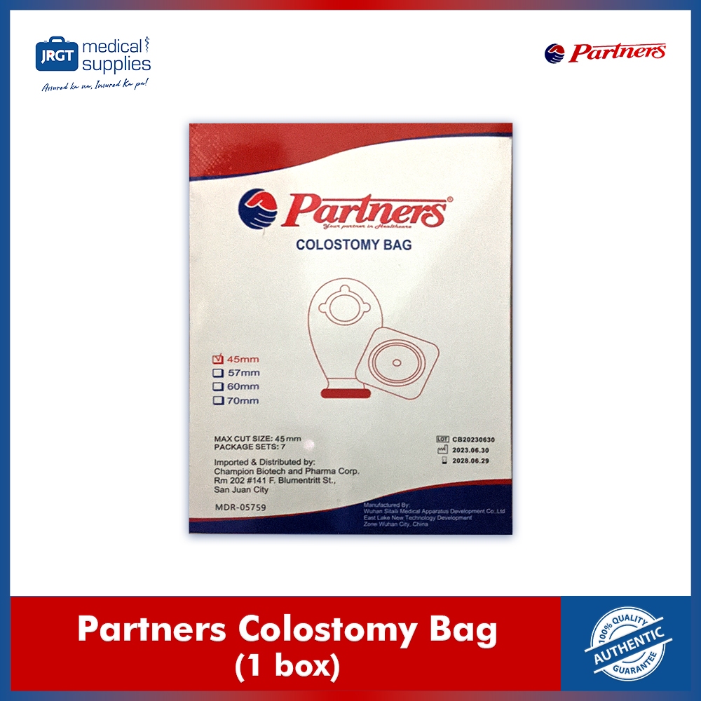 Partners Colostomy Bag (With Wafer and Clip) -Sold Per Box In Various ...