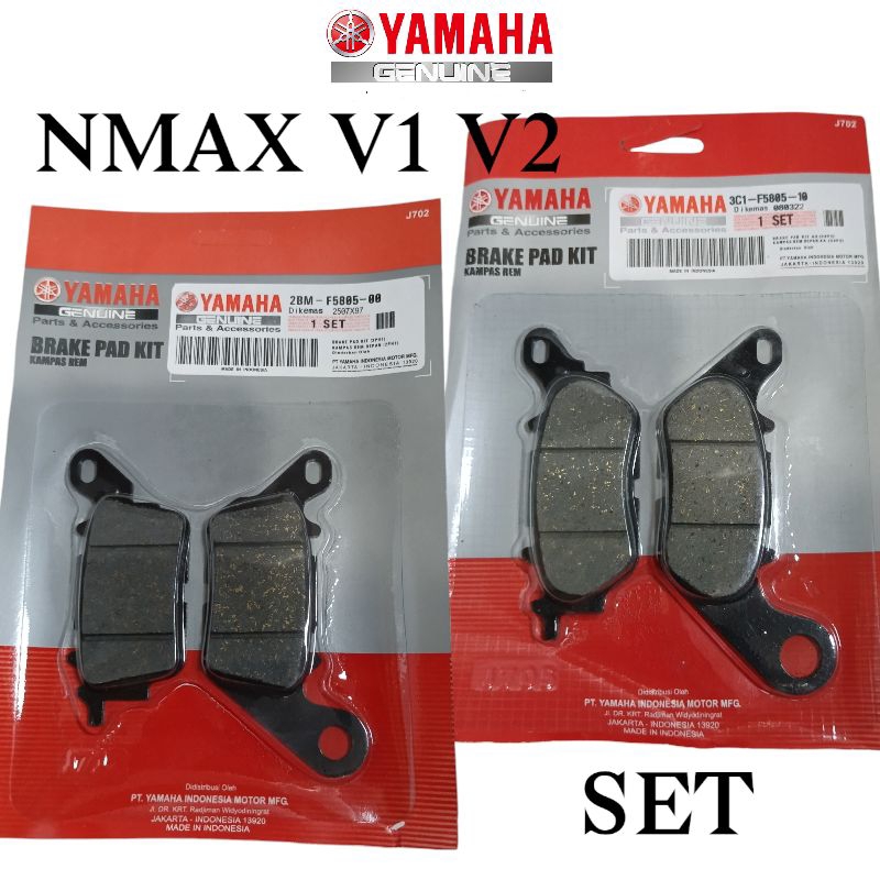 YAMAHA NMAX ABS/NON-ABS BRAKE PAD FRONT and REAR set V1 V2 or 2023 ...