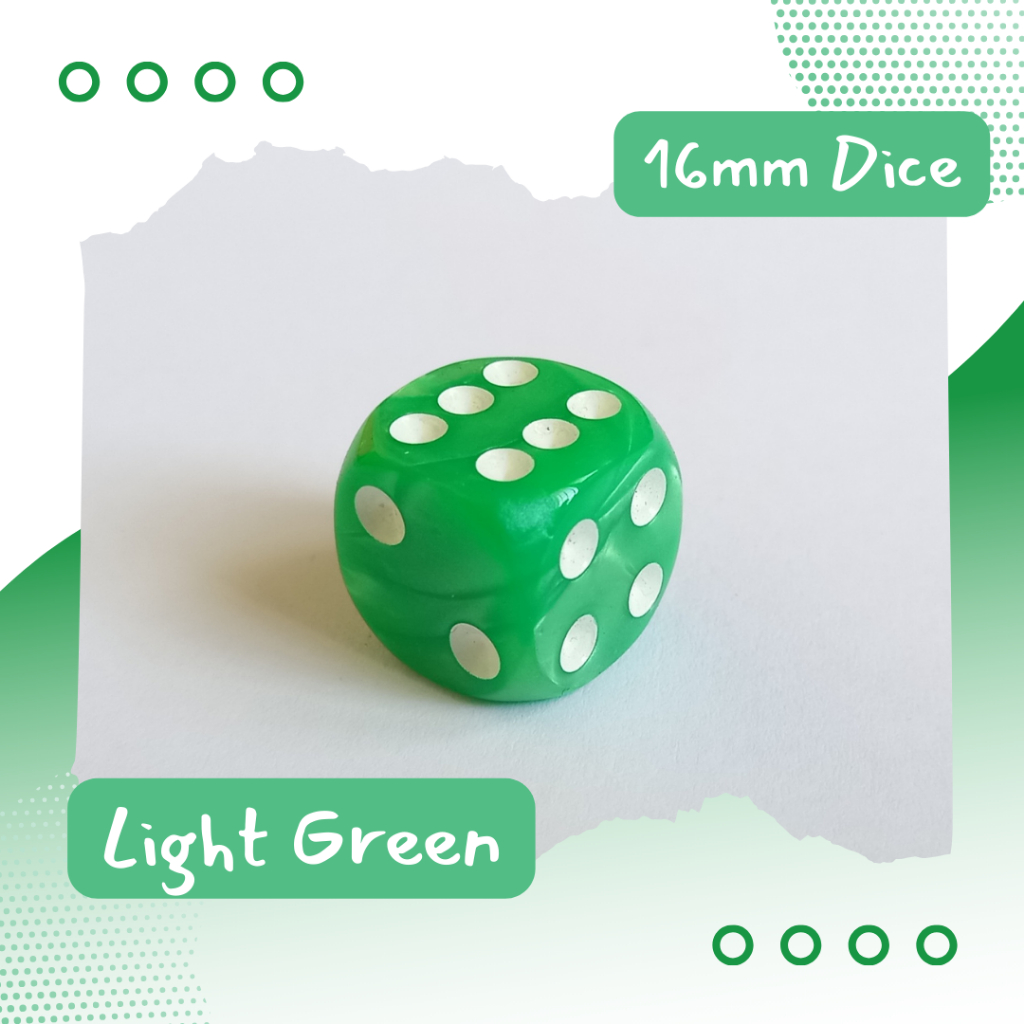1 pc. Light Green Galactic D6 Dice | Shopee Philippines
