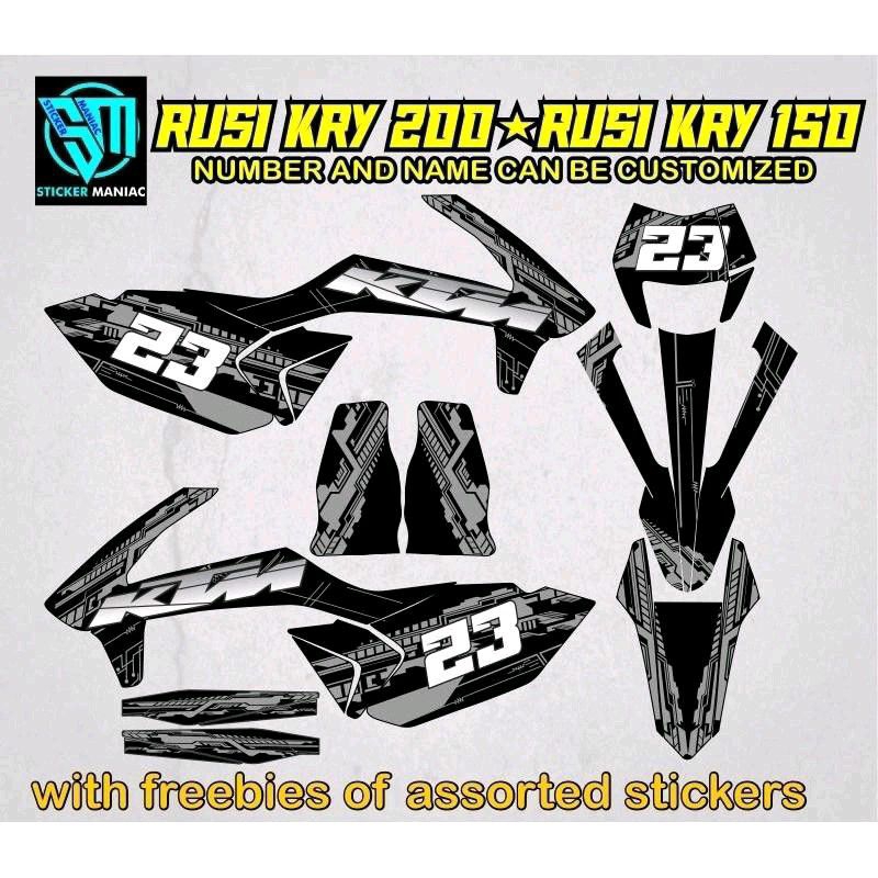 Rusi KRY 200, Rusi KRY 150 decals stickers, laminated | Shopee Philippines