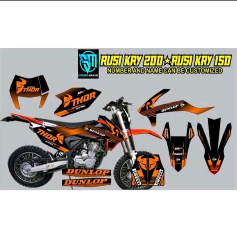 Rusi KRY 200, Rusi KRY 150 decals stickers, laminated | Shopee Philippines