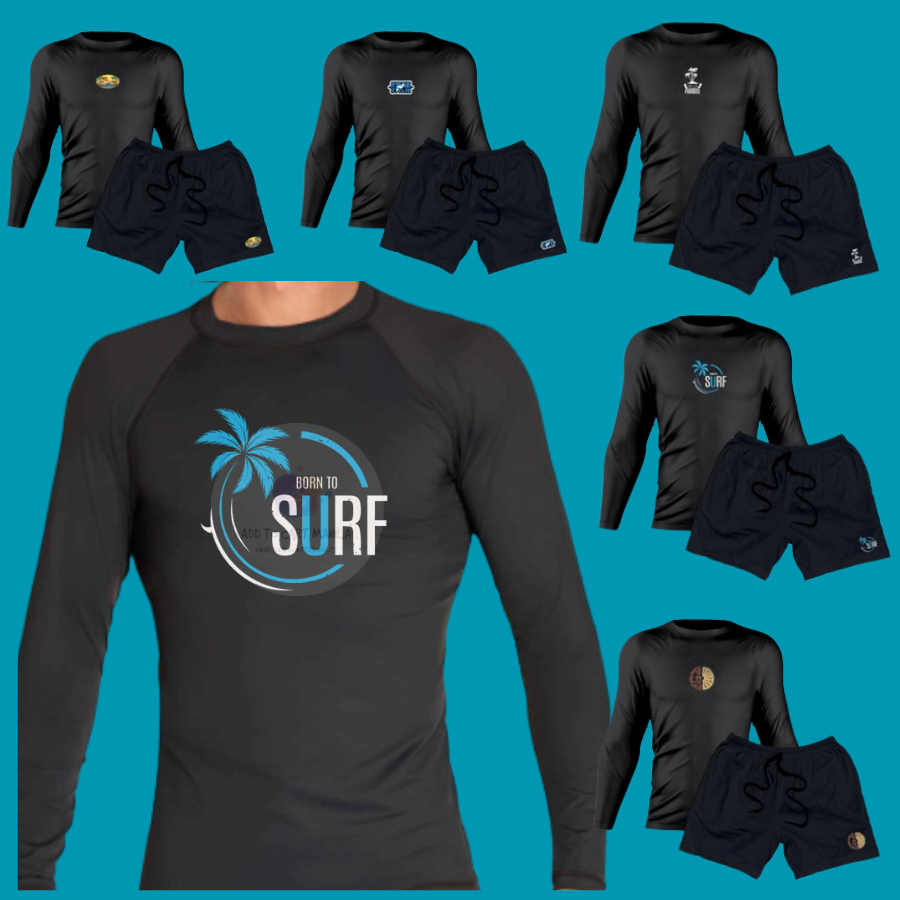 COTTON SPANDEX TERNO RASH GUARD/SWIMMING ATTIRE FOR MEN/AVAILABLE ALL ...