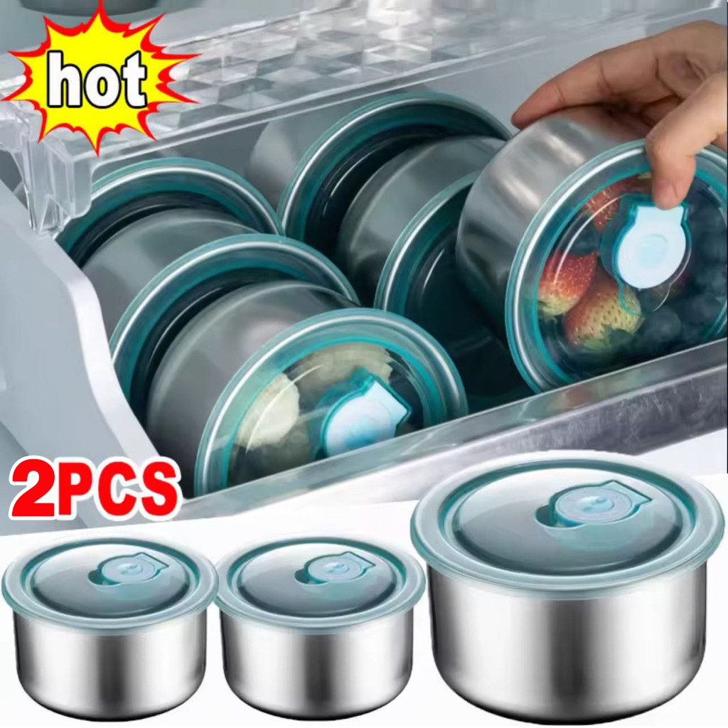 304 Stainless Food Container Fresh Keep Box with Sealed Lid Food Trays ...