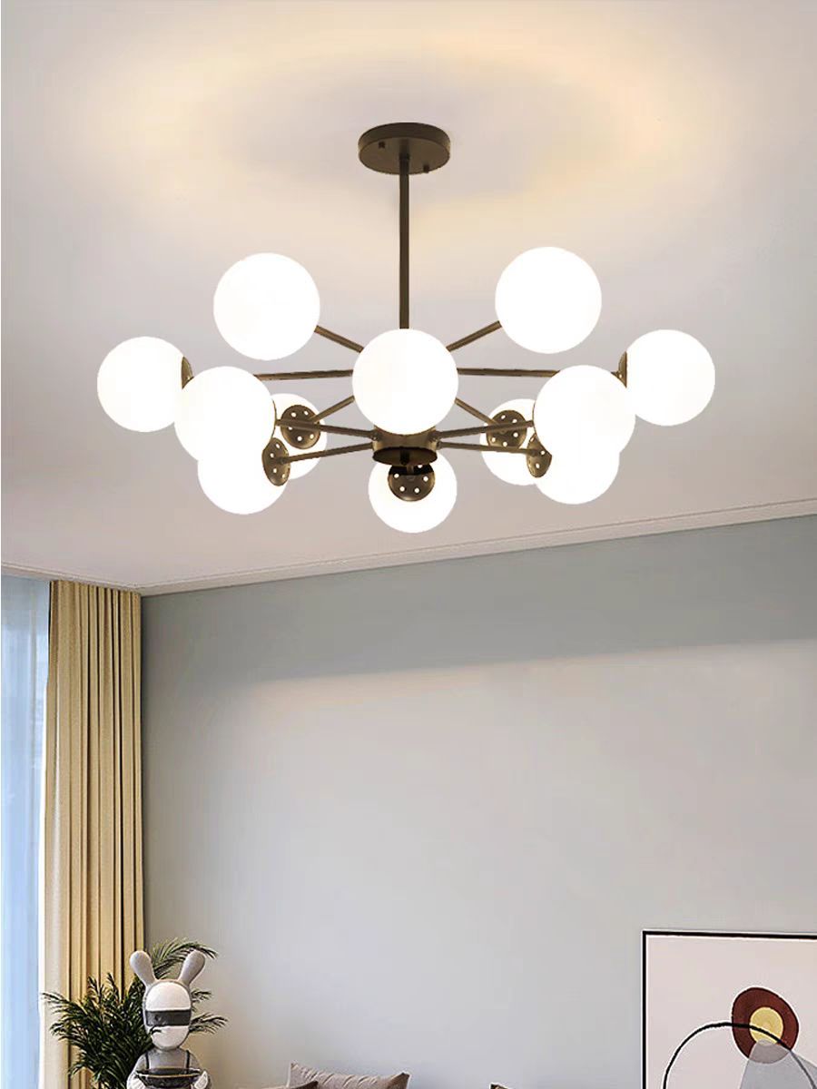 Nordic Chandelier Ceiling Light for Bedroom Tri Color Living Room Drop ...