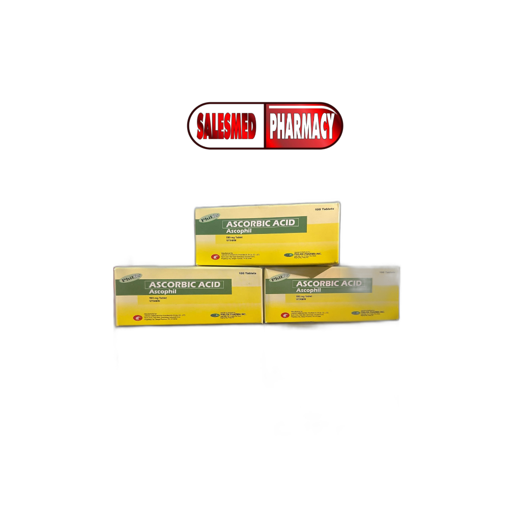 Ascophil Ascorbic Acid 500mg Tab 100's | Shopee Philippines