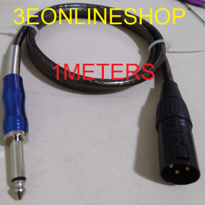 Xlr male to pl-55 mono 6.35mm cord HEAVY DUTY 1METERS | Shopee Philippines