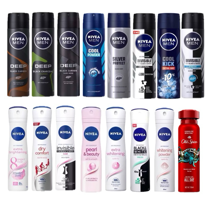 SSU NIVEA / OLD SPICE / REXONA DEODORANT SPRAY BIG | Shopee Philippines