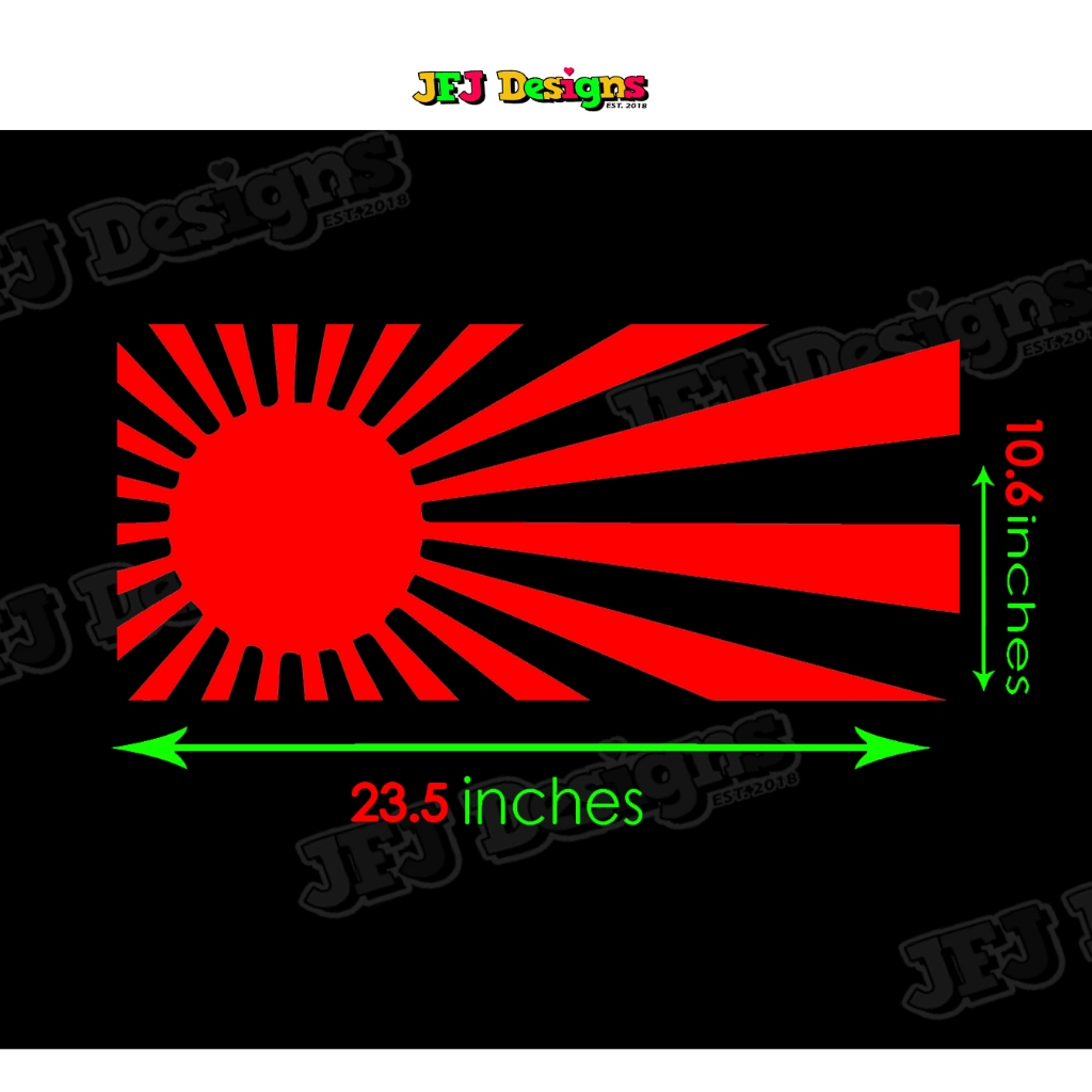 JAPAN RISING SUN Cutout Vinyl Sticker | Shopee Philippines
