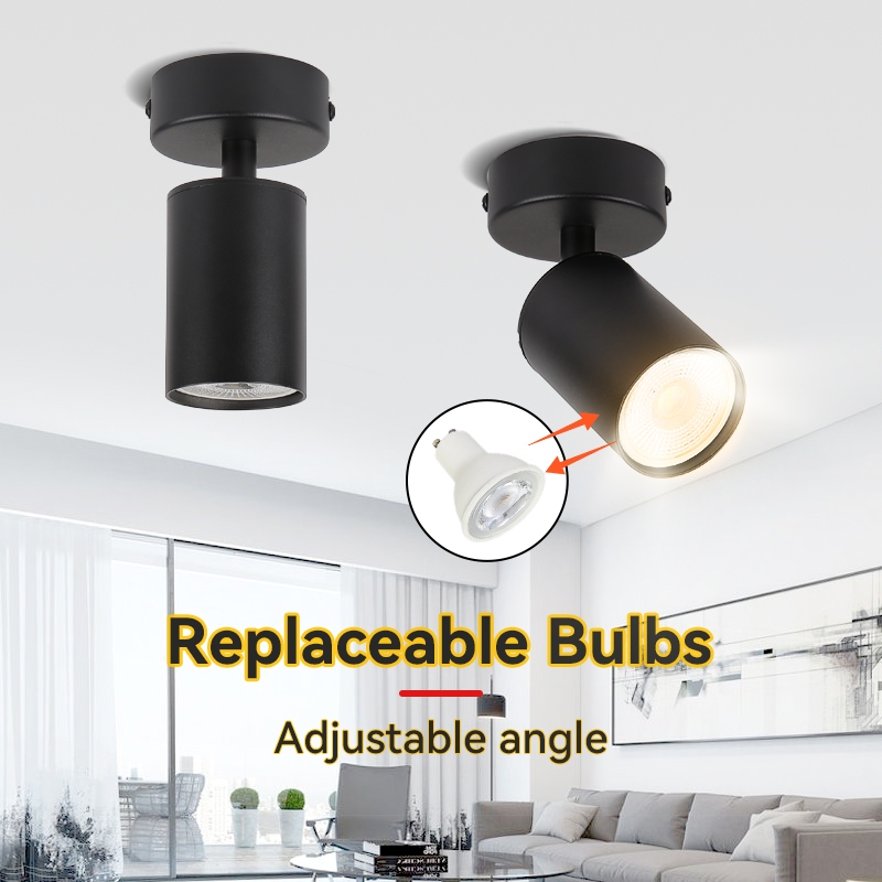 Replaceable Led Downlight Surface Mounted Spotlight GU10 Aluminum PIn ...