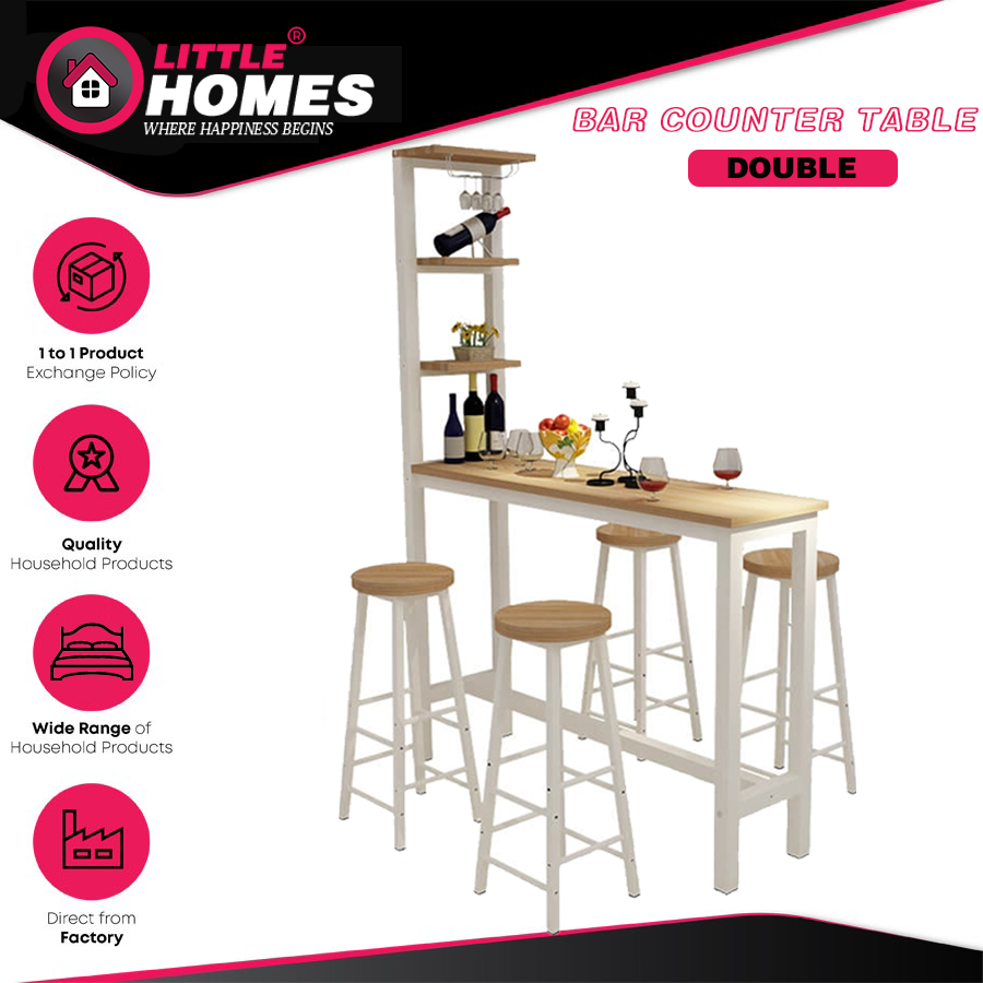 (COD) Bar table home modern simple wall-mounted high-legged coffee ...