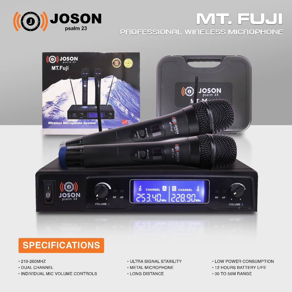 Joson MT. FUJI Professional Wireless Microphone | Shopee Philippines
