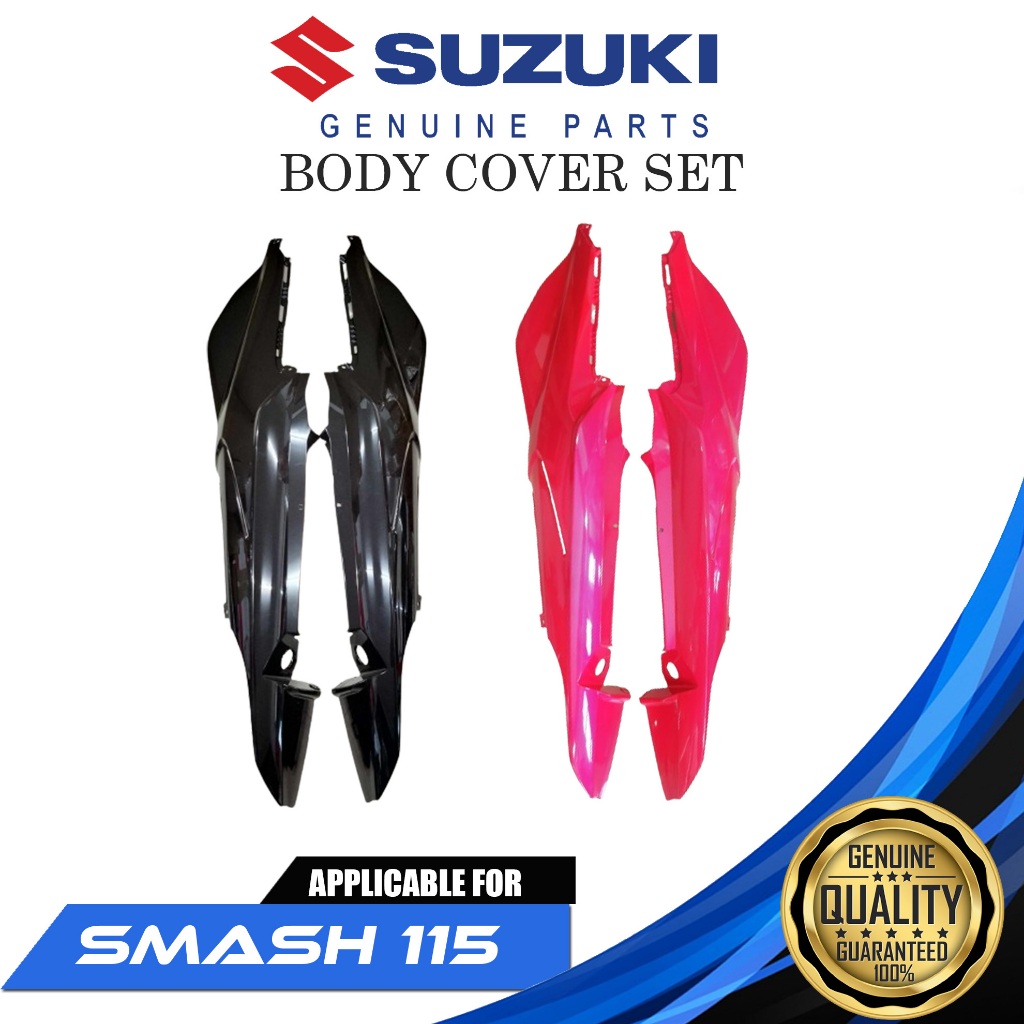 SUZUKI GENUINE BODY COVER ( SET ) FOR SMASH 115 ( GLOSSY BLACK , PINK ...