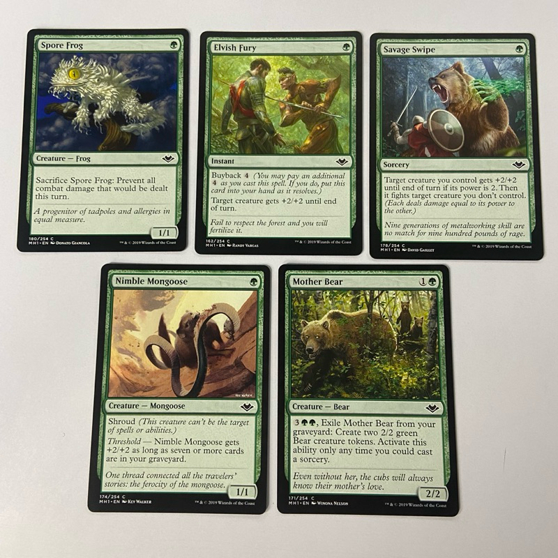 SPORE FROG ELVISH FURY SAVAGE SWIPE NIMBLE MONGOOSE MOTHER BEAR | MH1 ...