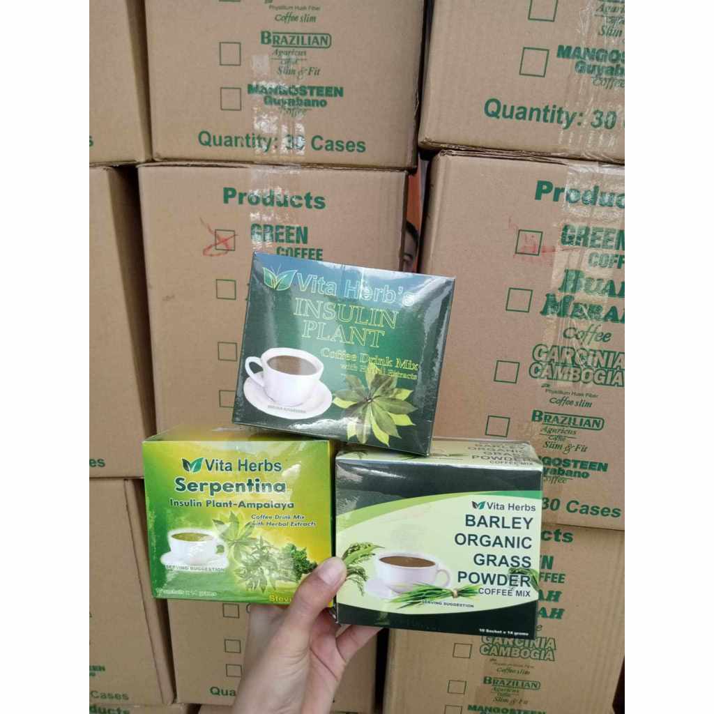 VITA HERBS (1box)BARLEY COFFEE, (1box)INSULIN COFFEE & (1box)SERPENTINA ...