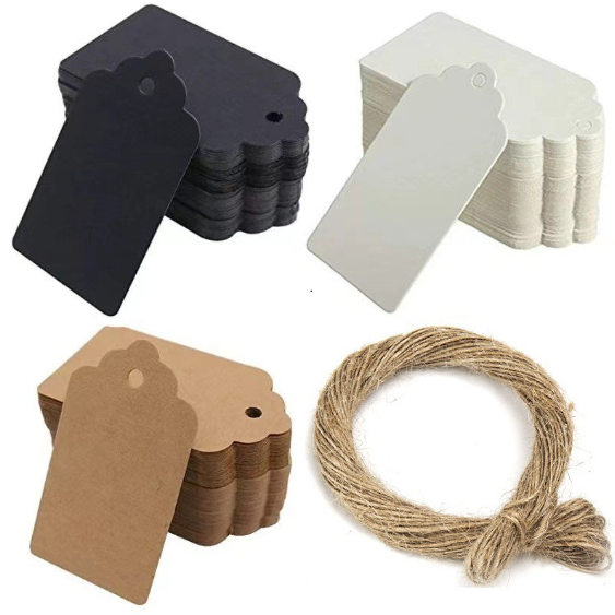 qjoq.ph | 100pcs Kraft paper Plain small tag message bookmark gift ...