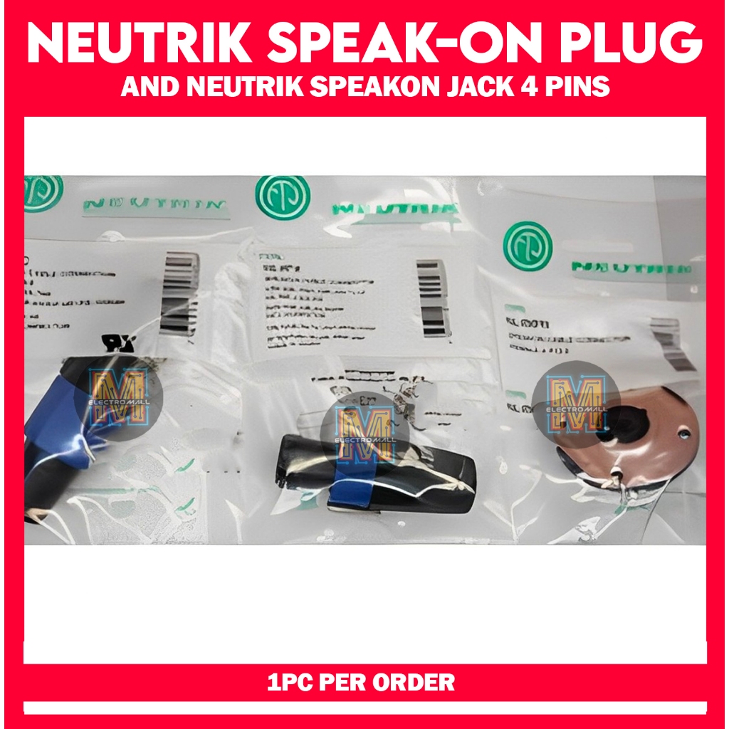 NEUTRIK SPEAK-ON PLUG AND NEUTRIK SPEAKON JACK 4 PINS | Shopee Philippines